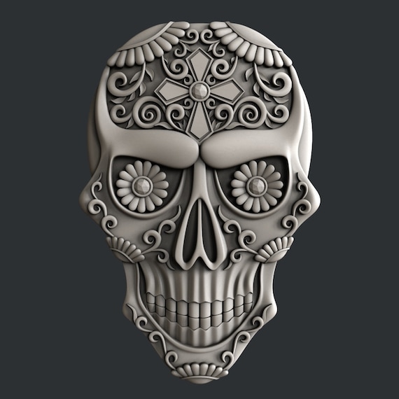 3d STL Models for CNC Router Skull | Etsy