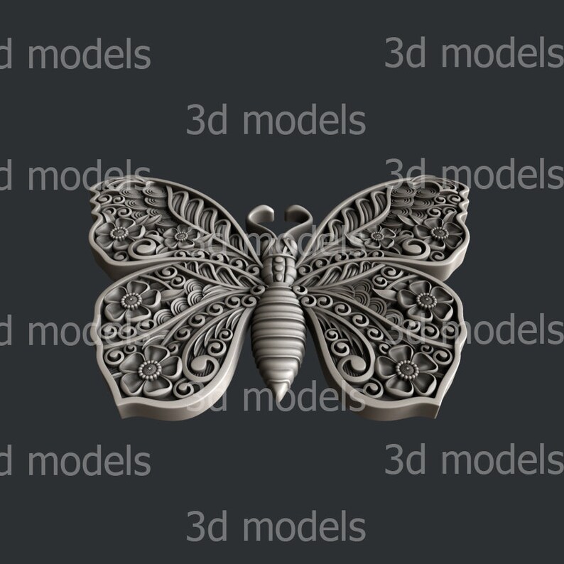 3d STL Models for CNC Router Butterfly - Etsy