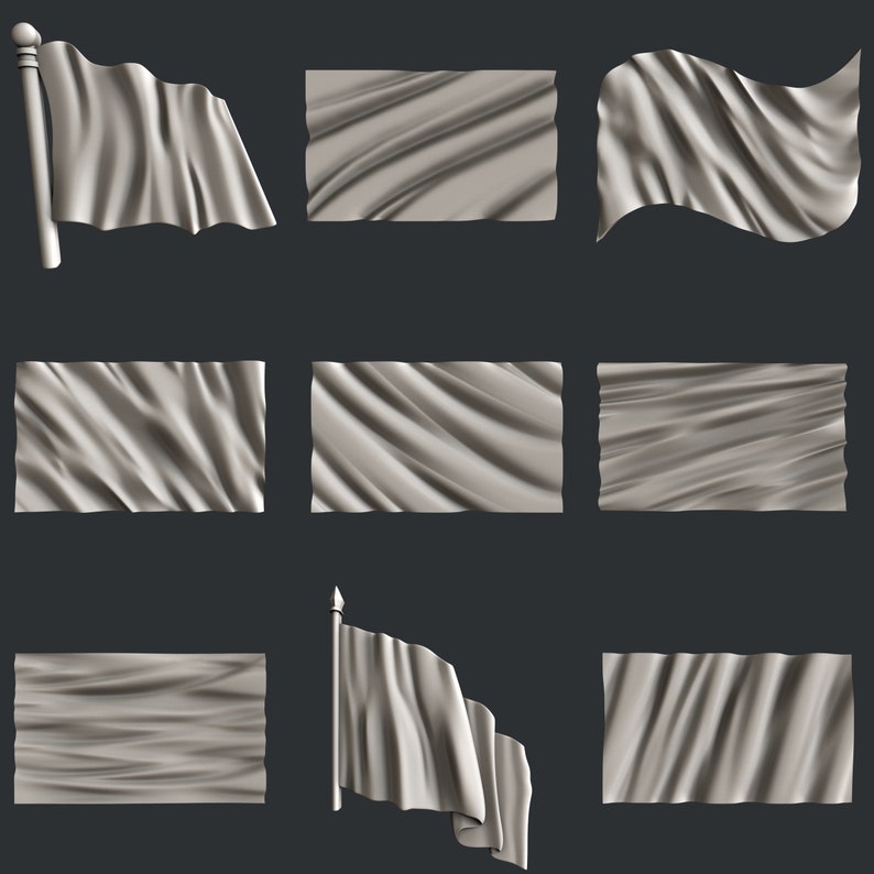 3d STL Models for CNC Router Flags - Etsy