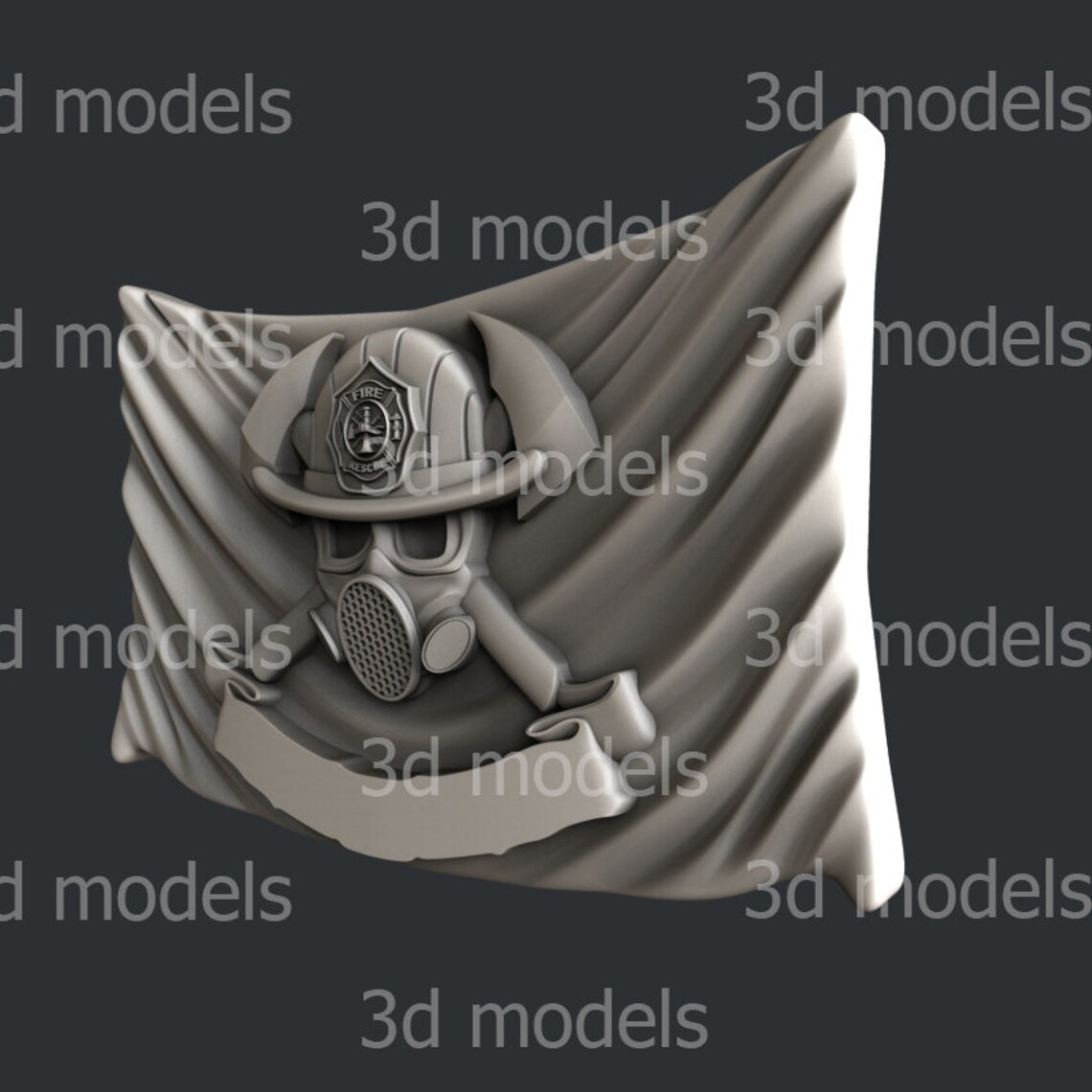3d STL Models for CNC Router or 3dprinter Firefighter P387 | Etsy