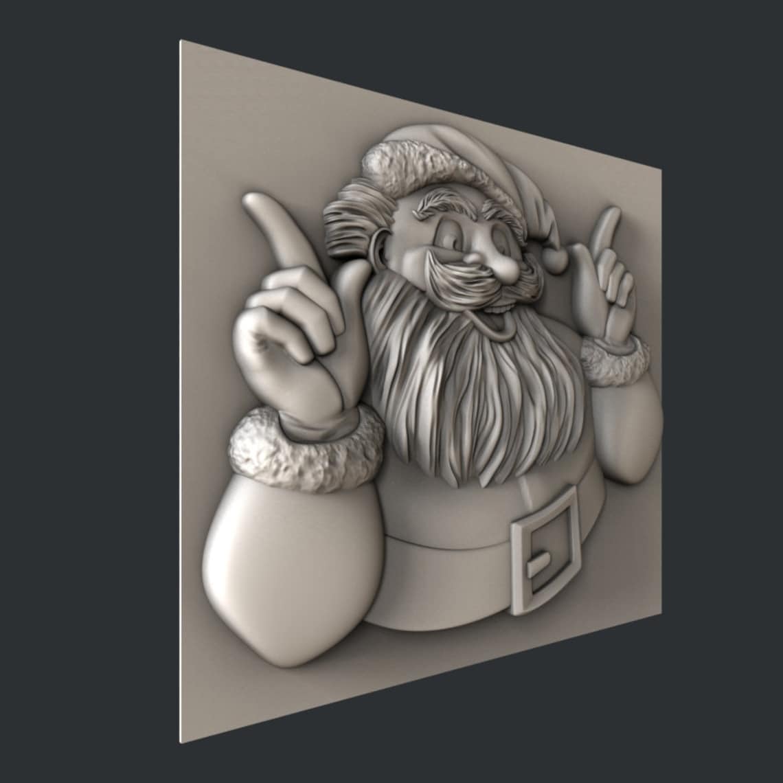 3d Stl Models For Cnc Router Santa Claus Etsy