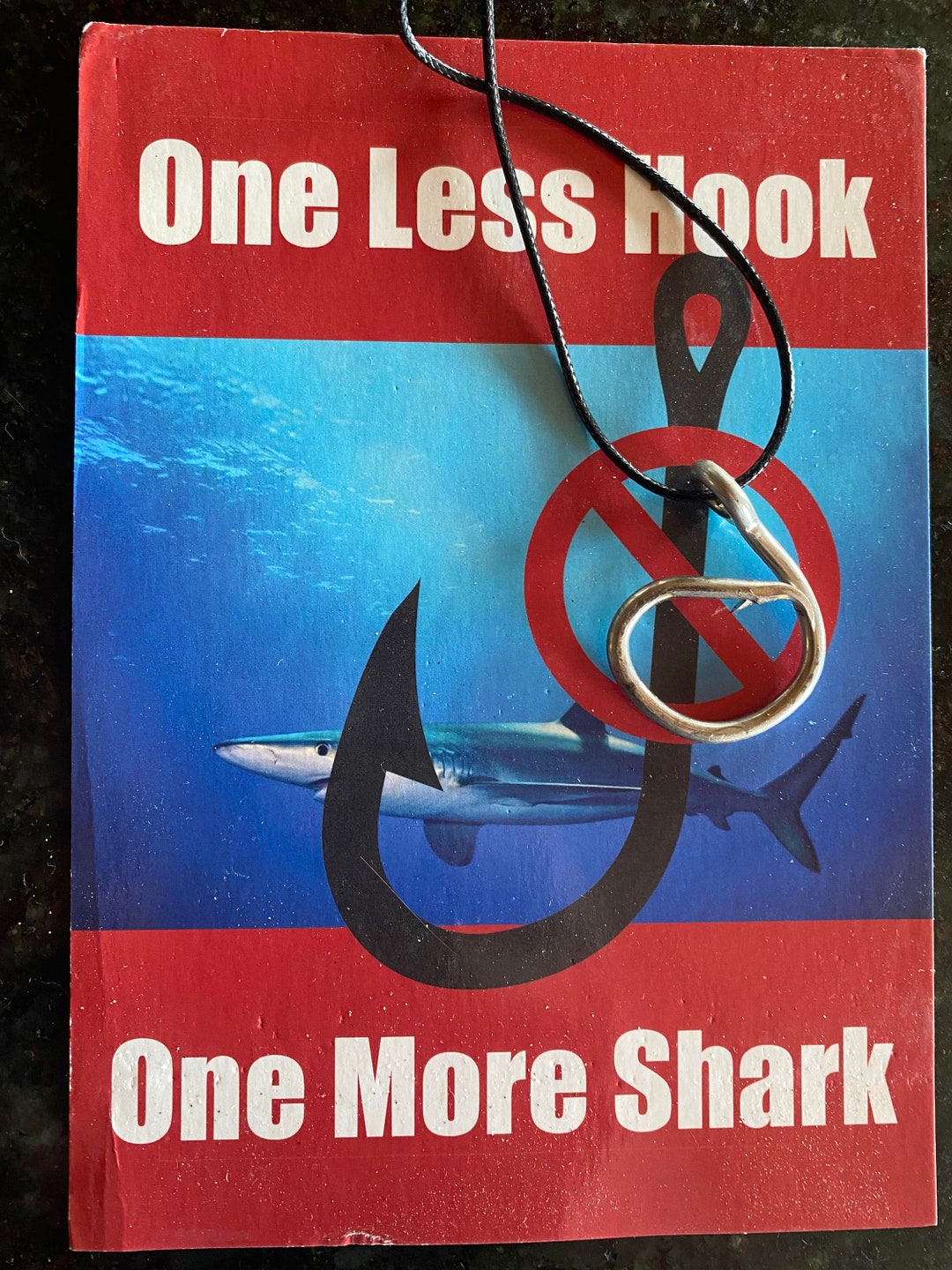 One Less Hook- One More Shark- Reclaimed Stainless Steel Shark Hook ...
