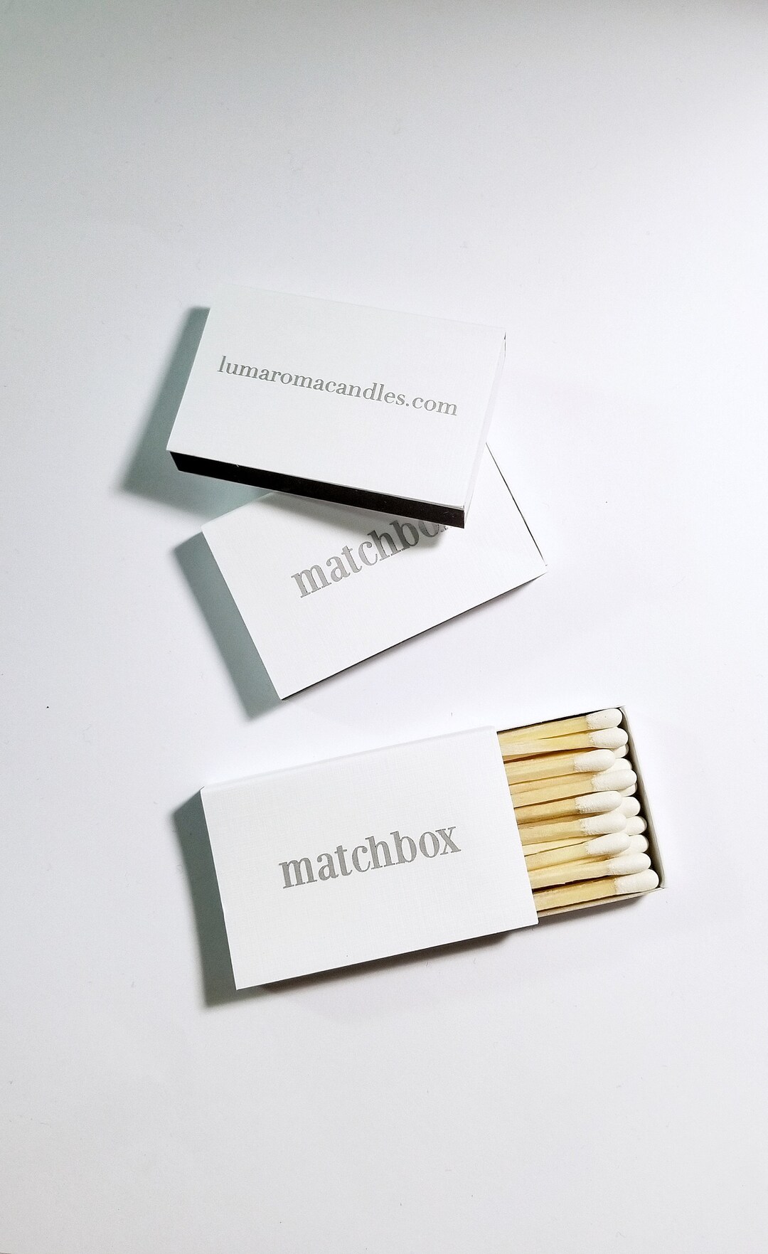 Small White Matches, Matches, Linen Match Box, 22 Count Matches, Match ...