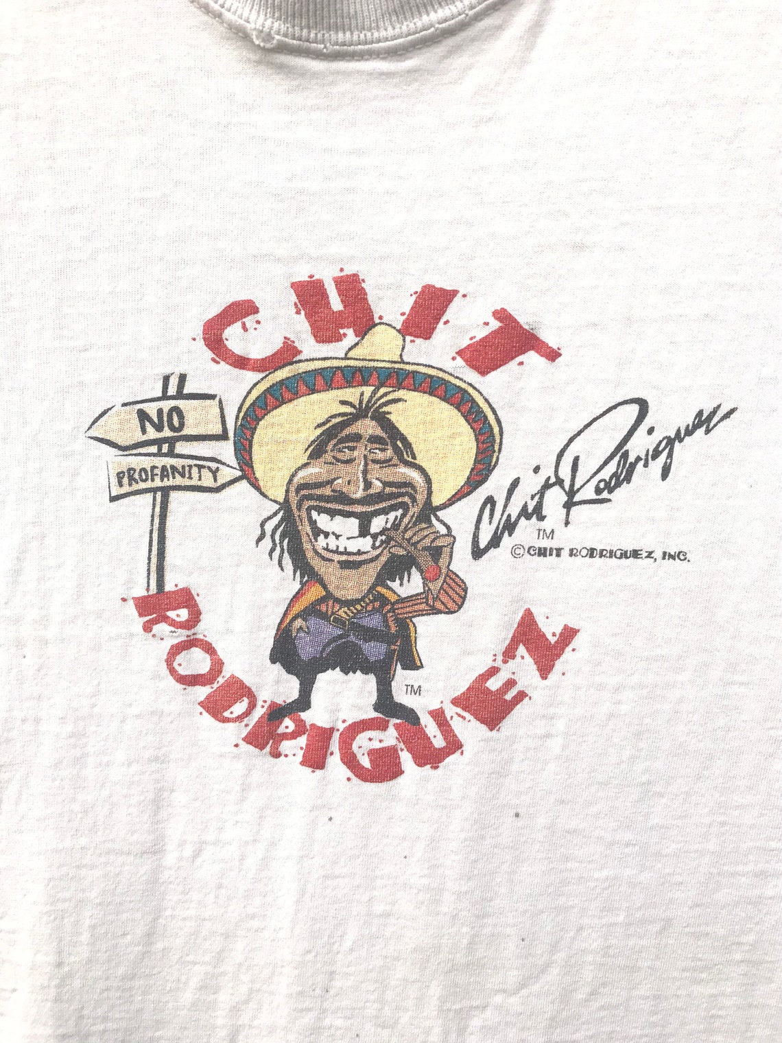 90s CHIT RODRIGUEZ Shirt / Vintage Thrashed Bunch of Chit | Etsy