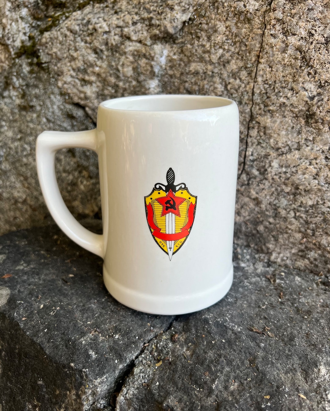 80s KGB Mug / Vintage Soviet Union Committee for State Security Komitet ...