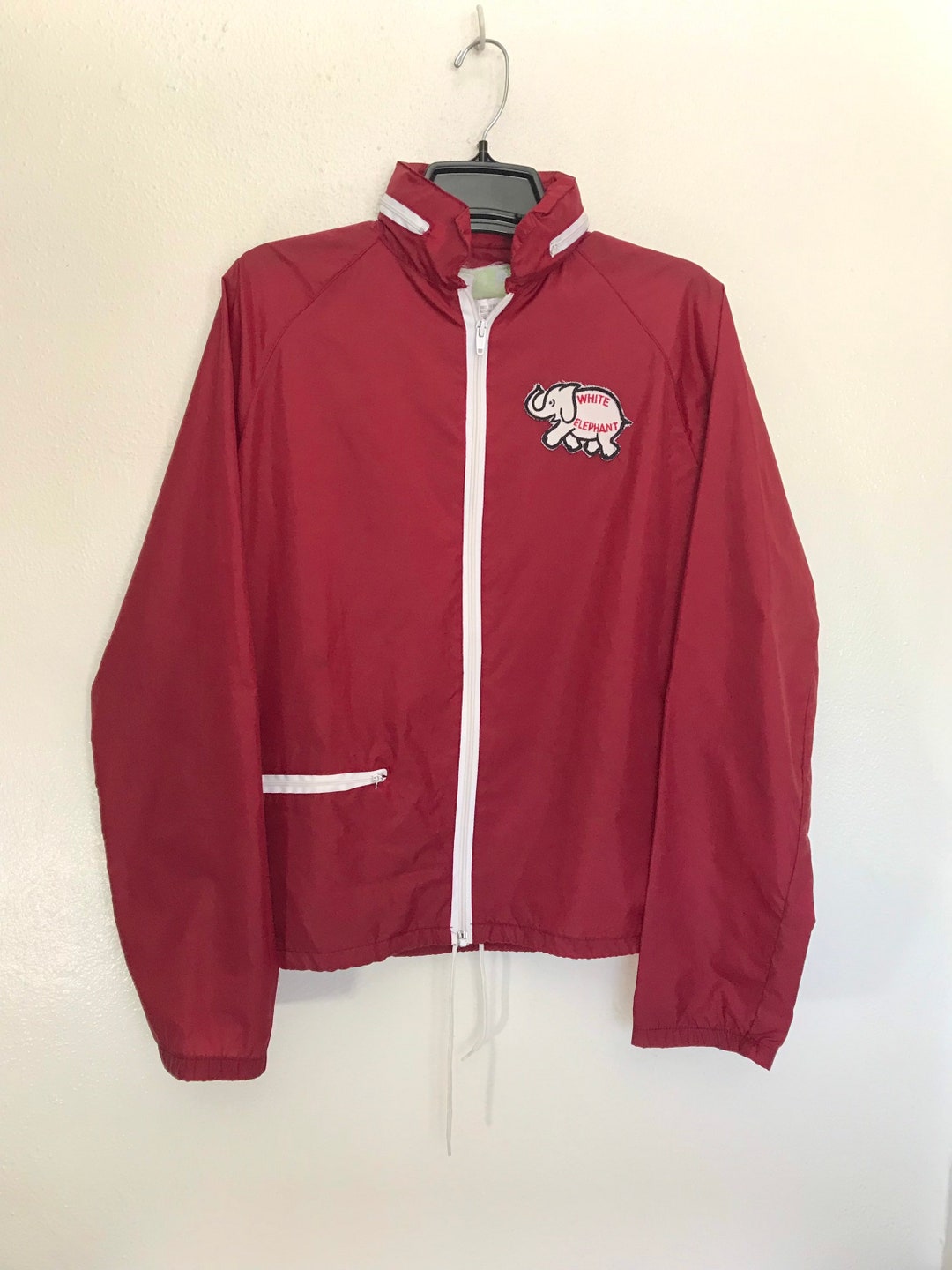 70s/80s WHITE ELEPHANT Nylon Jacket / Vintage Spokane Washington White ...