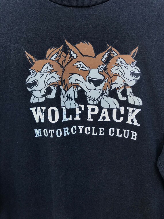 90s WOLFPACK MOTORCYCLE CLUB Shirt / Vintage Biker Ha… - Gem