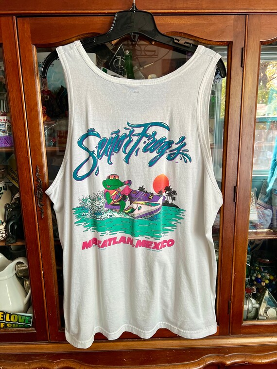 1995 SENOR FROGS Tank Top / Vintage Mazatlan Mexico P… - Gem
