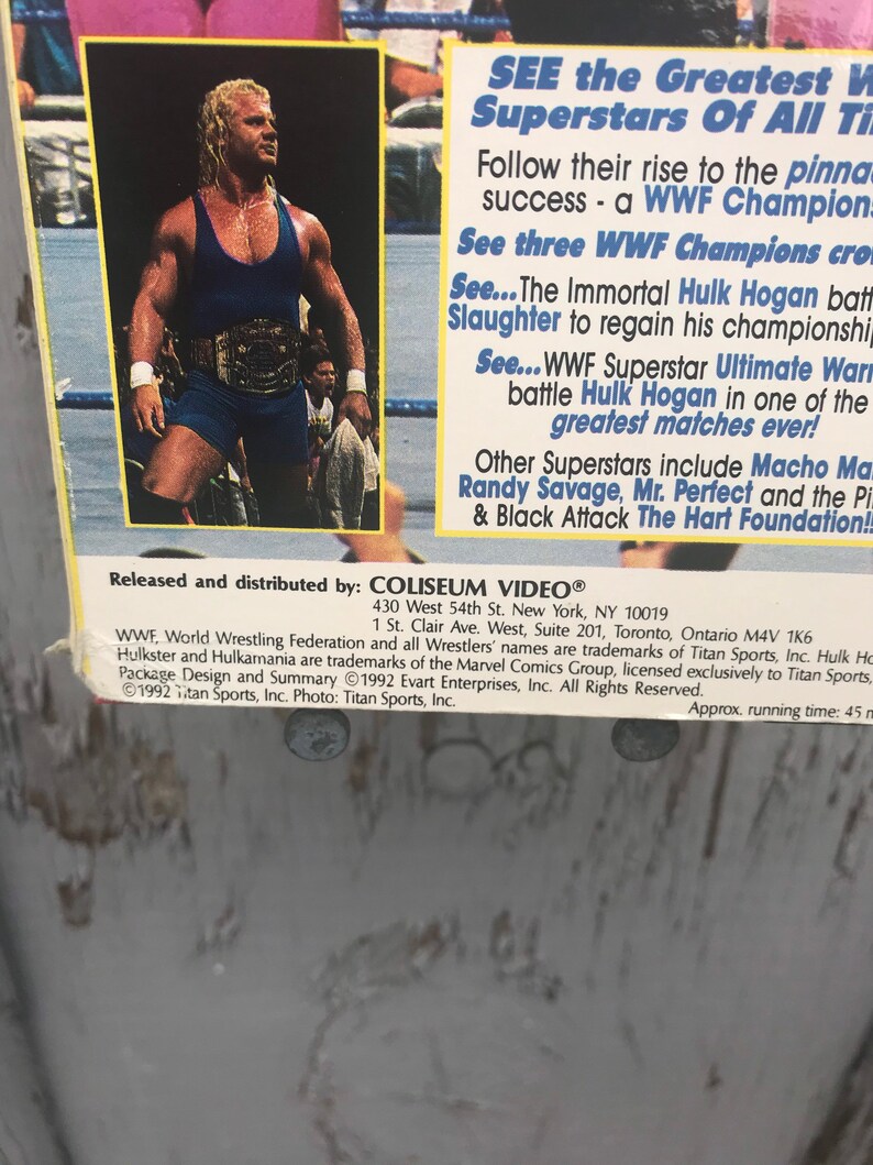 1992 WWF Greatest Champions VHS / Vintage World Wrestling | Etsy