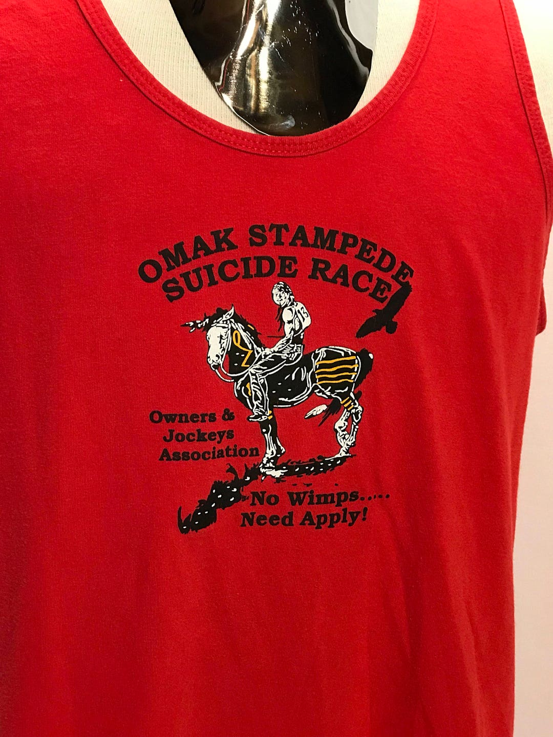 90s OMAK STAMPEDE Suicide Race Souvenir Tank Top / Retro Omak ...