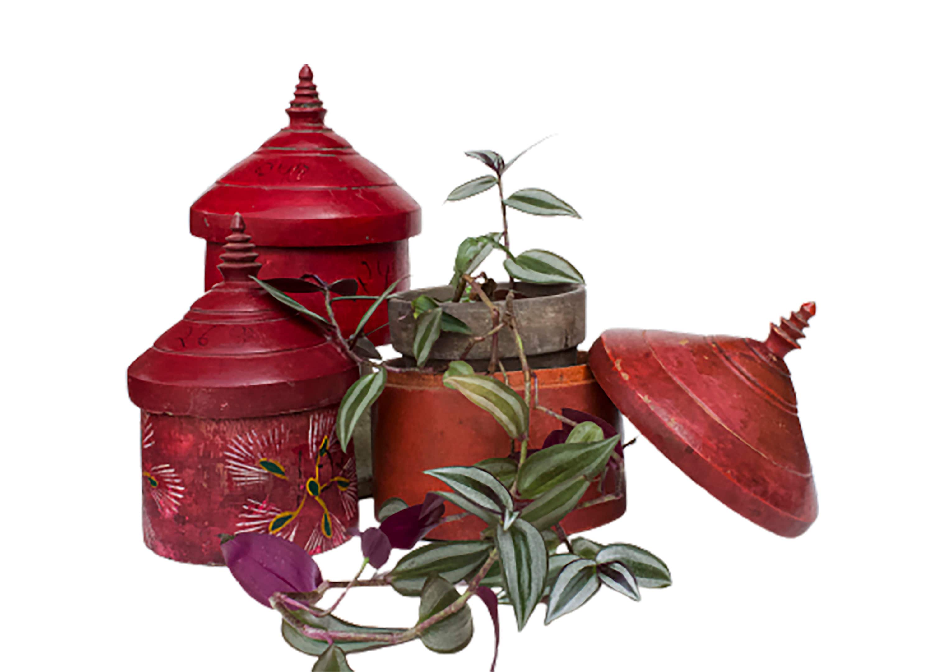 Vintage Red Tika Box, Vintage Makeup Container, Old Red Lacquer Box ...