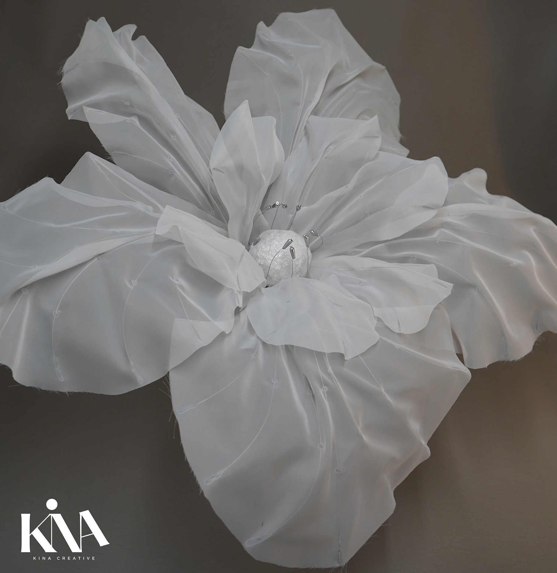Giant Organza Flowers Over 40'' Wide. Poppy Flowers. Flowers for Event ...