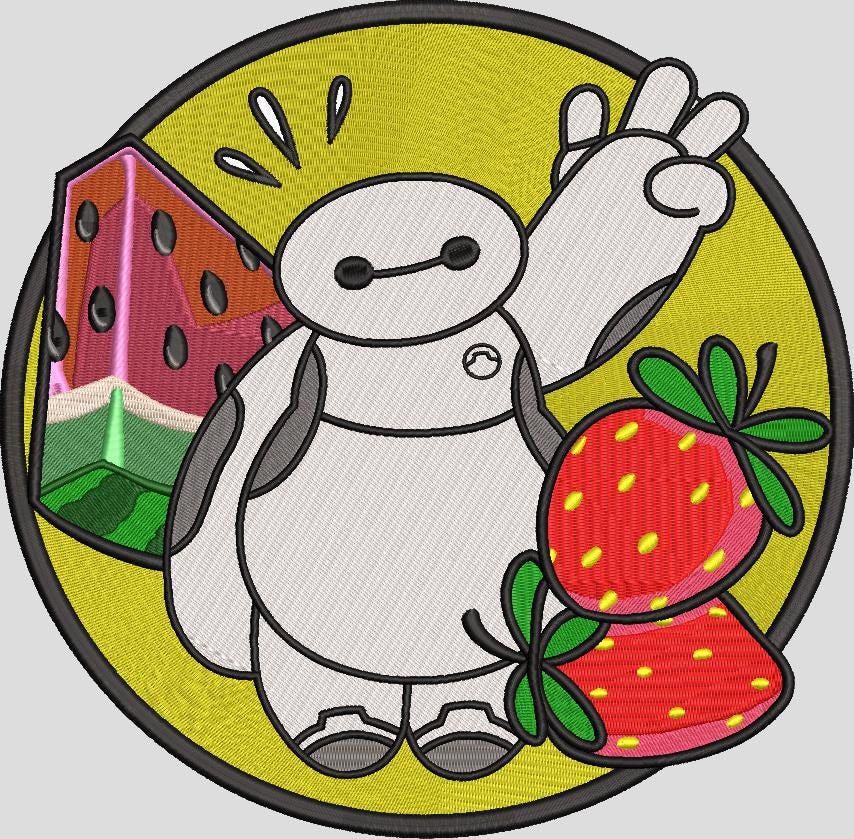 Baymax, Baymax Big Hero, Baymax Embroidery, Baymax Embroidery Digitize. - Etsy