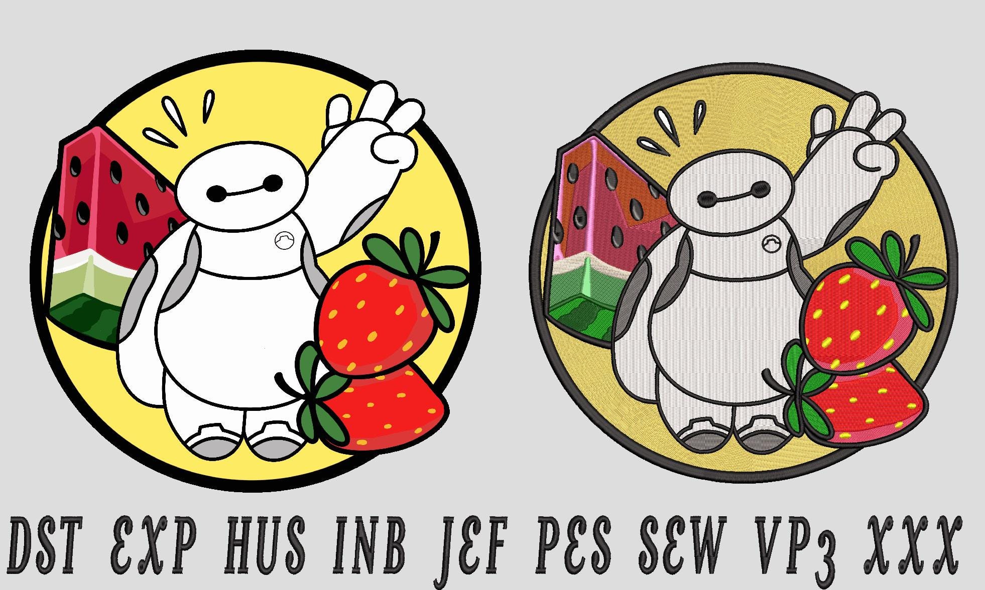 Baymax, Baymax Big Hero, Baymax Embroidery, Baymax Embroidery Digitize. - Etsy