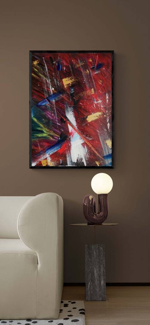 Box canvas painting Colorful abstract Contemporary wall | Etsy