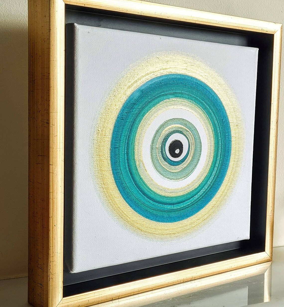 Evil Eye Framed Paintinggreek Eye Artworkevil Eye Wall - Etsy