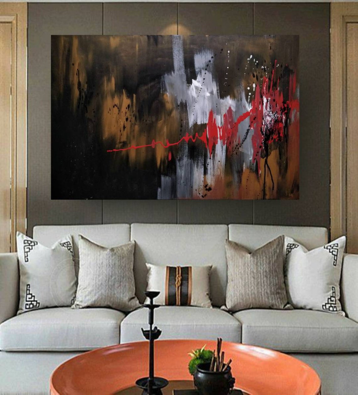 Abstract Original Painting living Room Painting canvas | Etsy