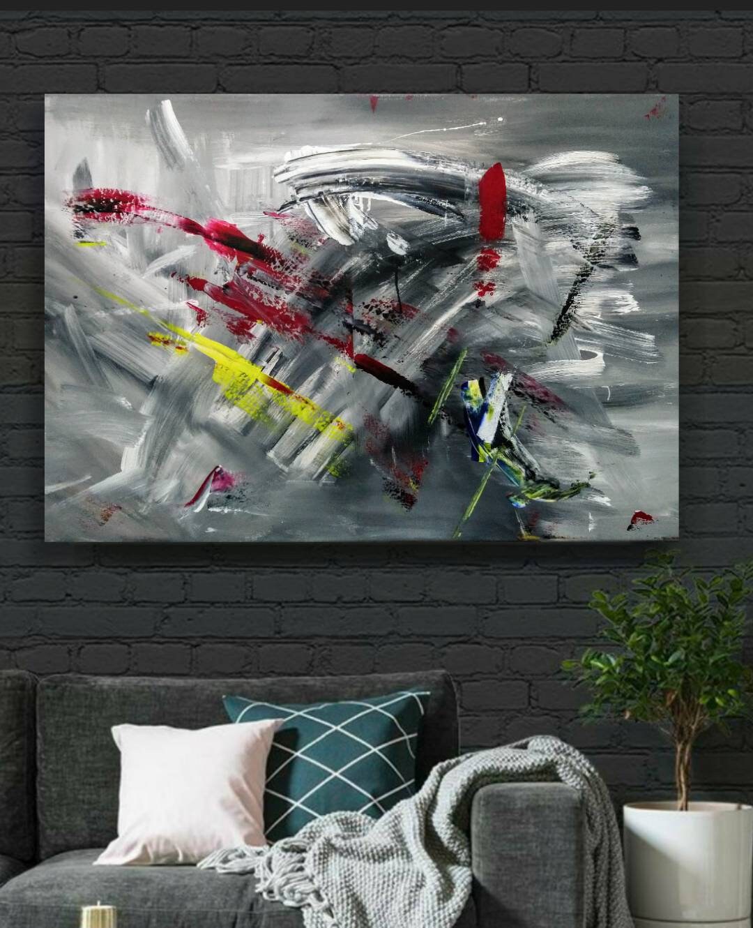 Abstract Original Painting living Room Painting canvas - Etsy