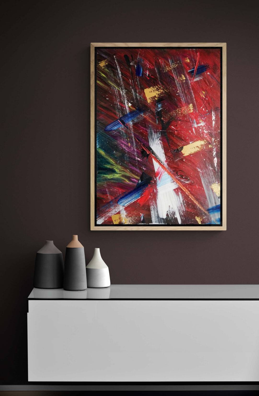 Box canvas painting Colorful abstract Contemporary wall | Etsy