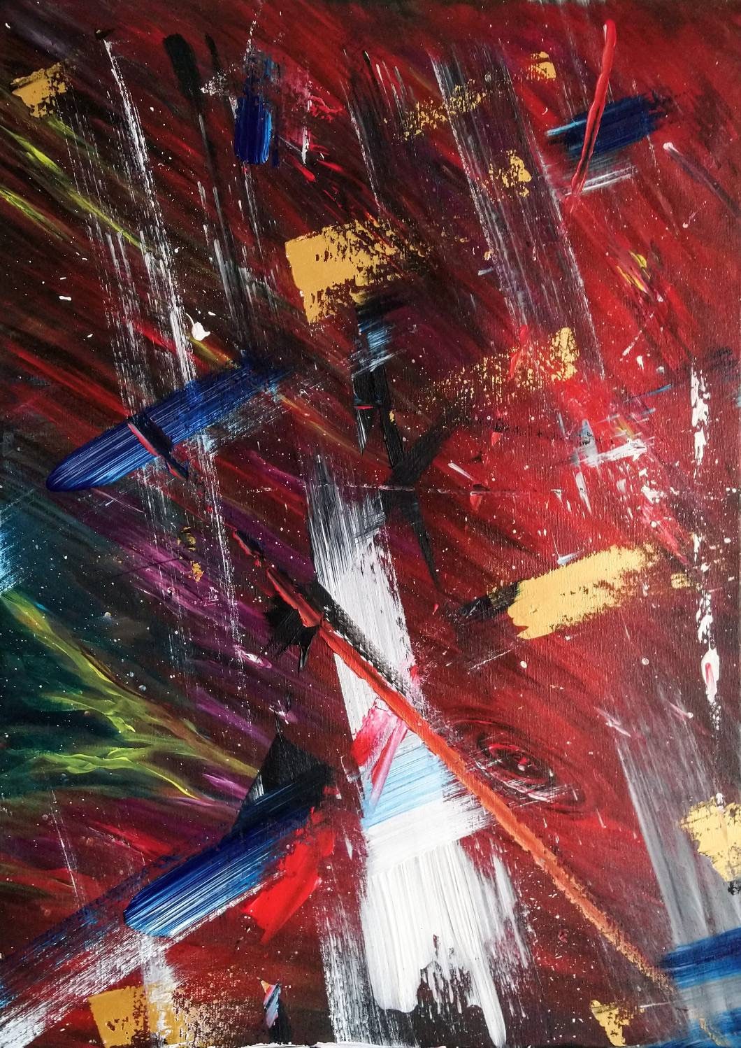 Box canvas painting Colorful abstract Contemporary wall | Etsy