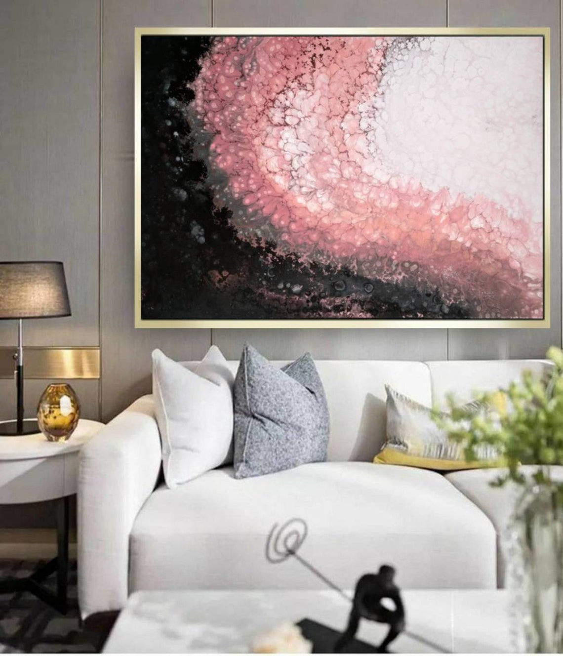 Abstract Painting dusty Pink Painting original Pastel Colors - Etsy