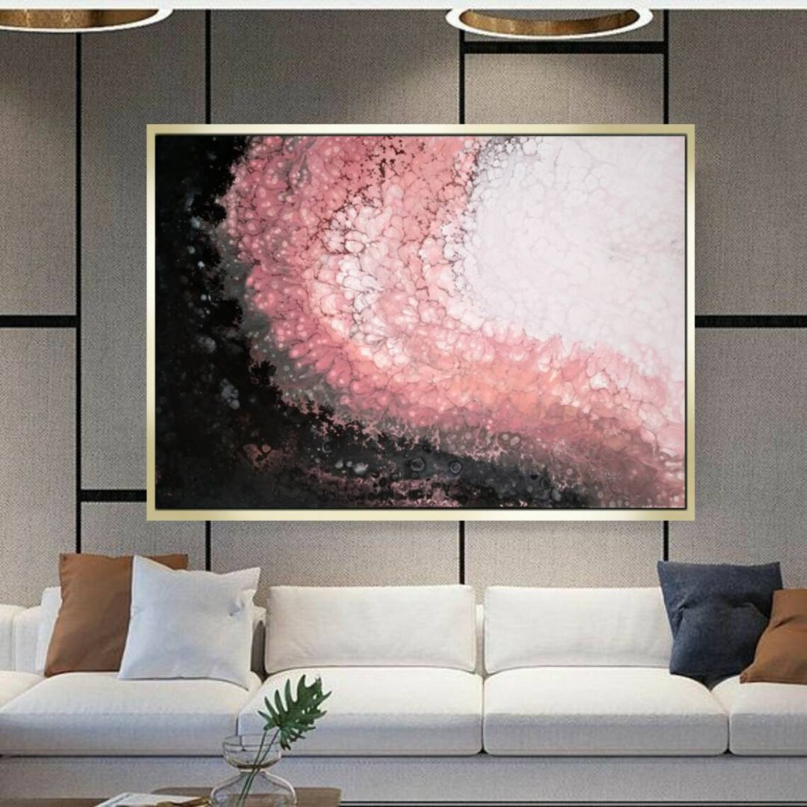 Abstract Painting dusty Pink Painting original Pastel Colors - Etsy