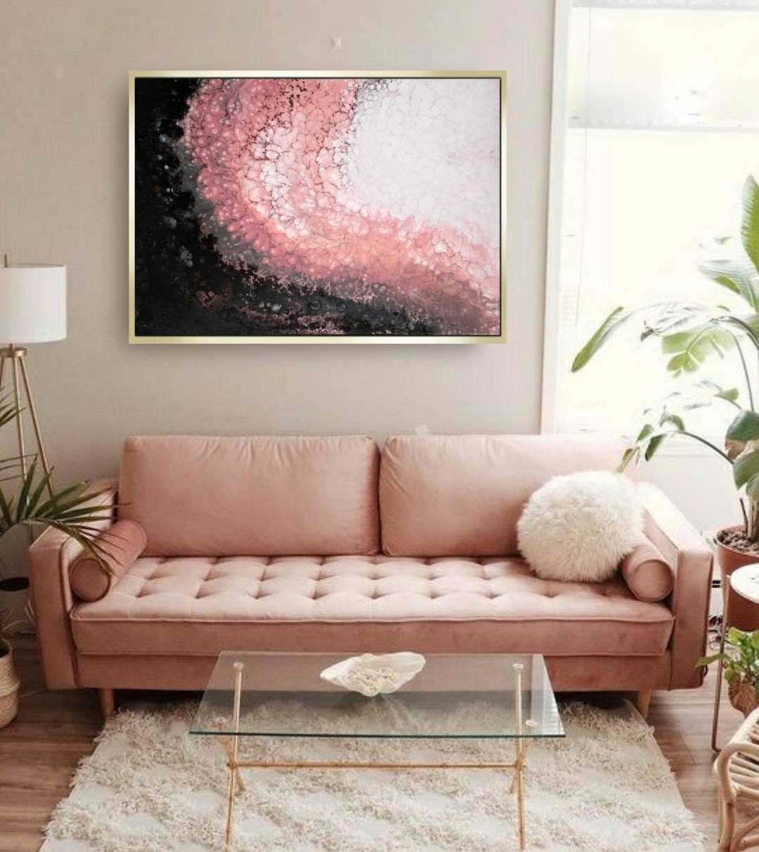 Abstract Painting dusty Pink Painting original Pastel Colors - Etsy