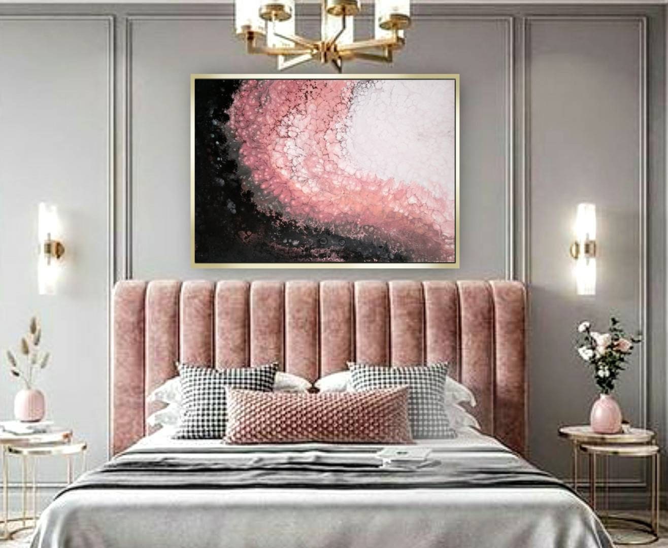 Abstract Painting dusty Pink Painting original Pastel Colors - Etsy