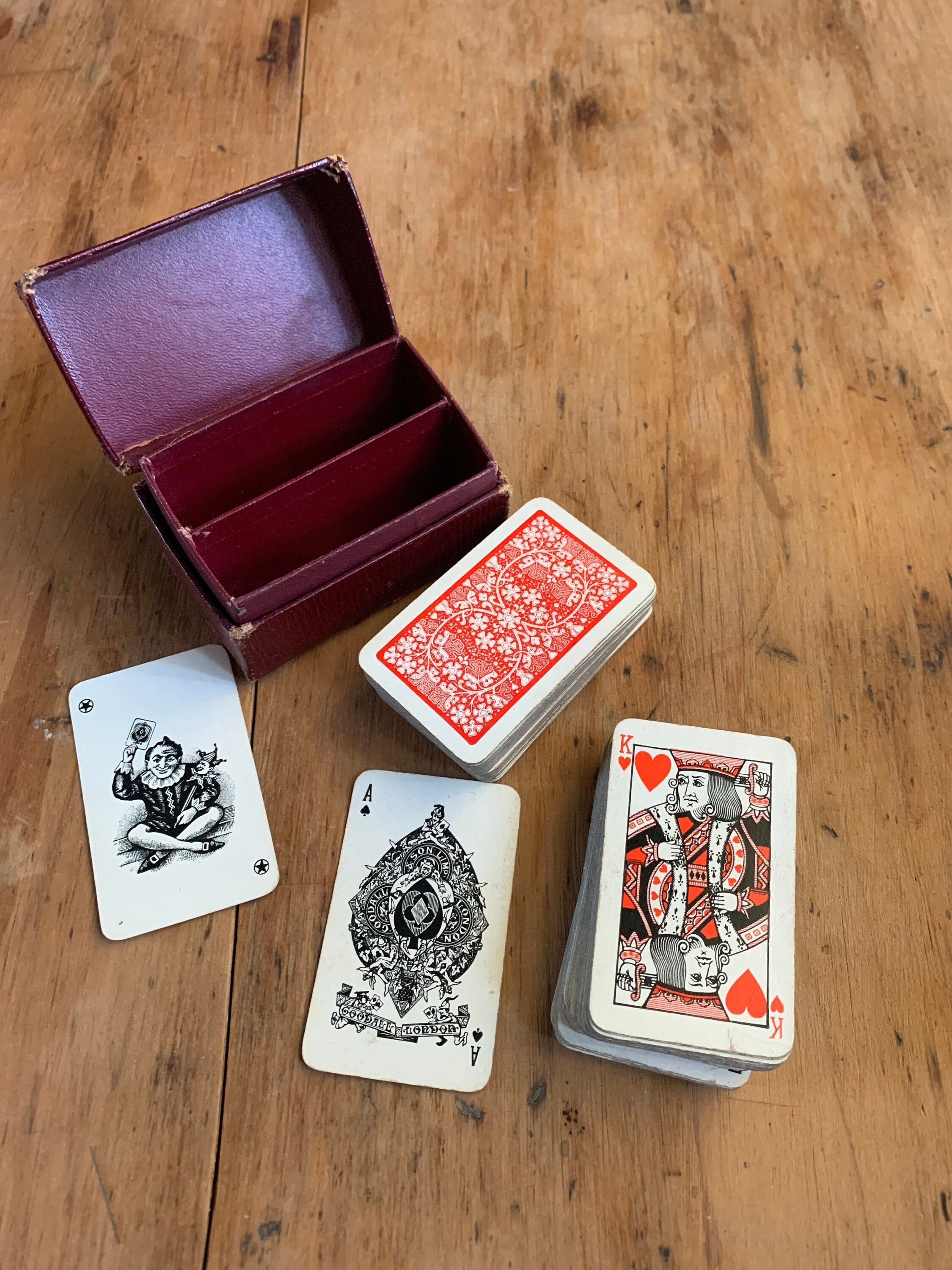 Miniature Playing Cards Vintage Bridge Twin Pack. Goodall and - Etsy
