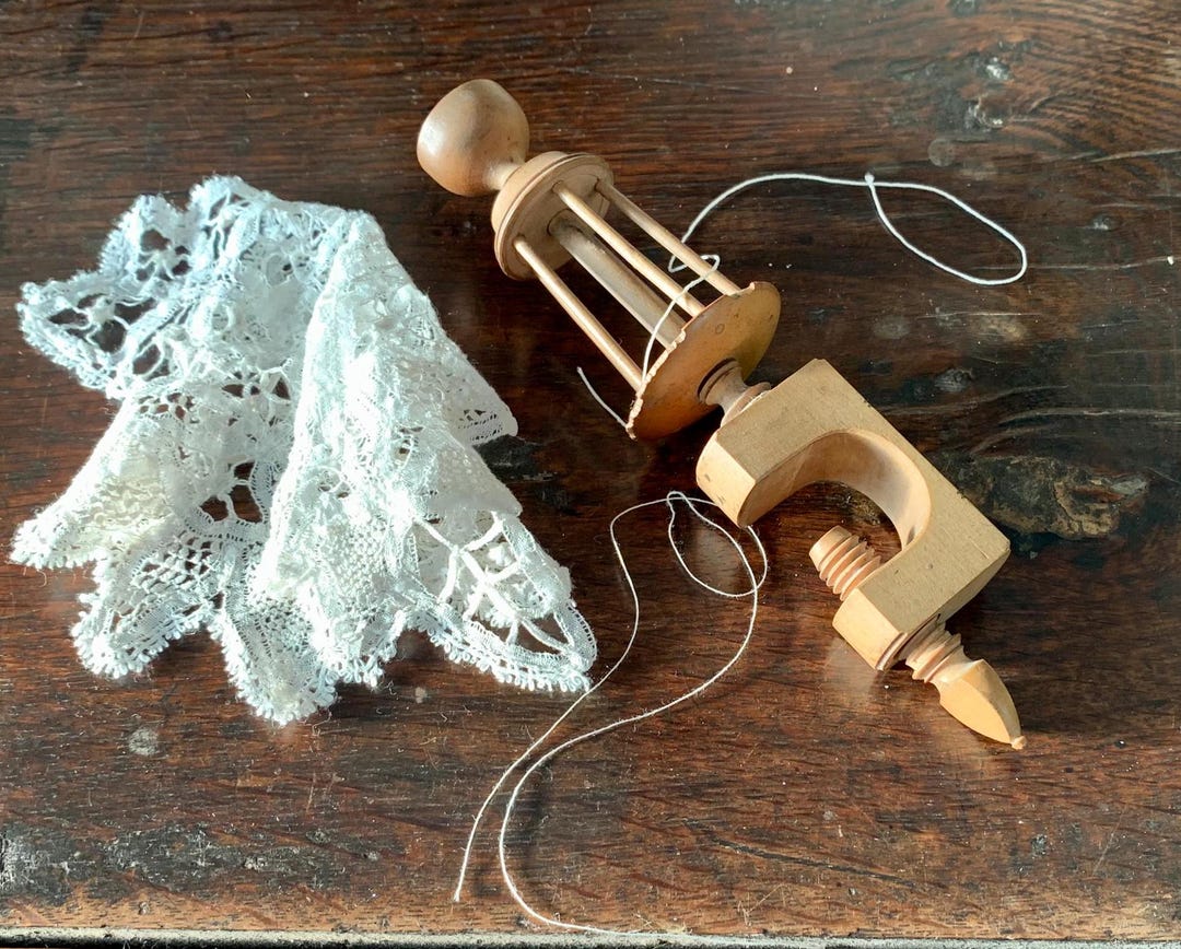 Antique Thread Winder and Pin Cushion With Clamp. Rare Victorian Thread ...