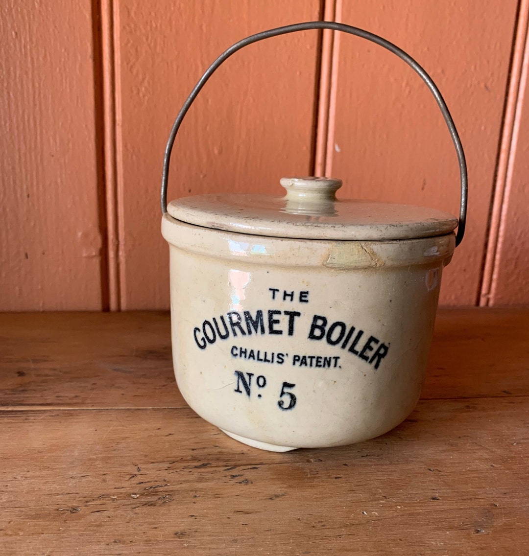 Rare Antique Stoneware Pudding Basin 'the Gourmet Boiler' - Etsy