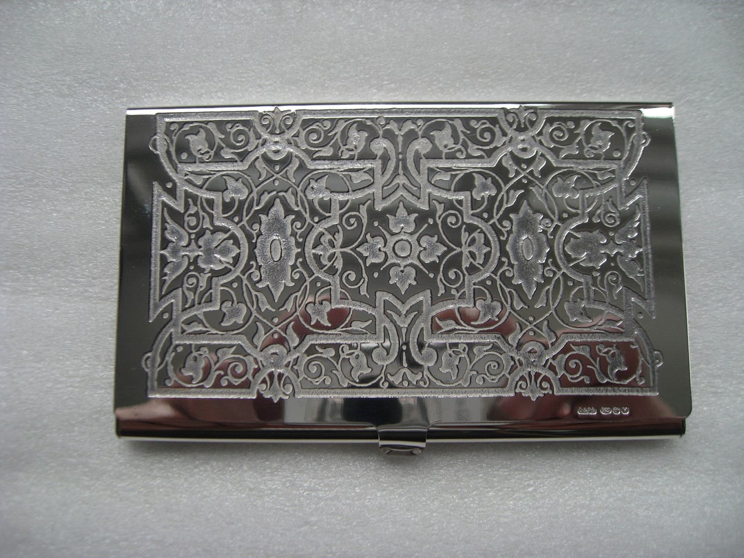 Sterling Silver Cards Case for Business or Bank Cards - Etsy