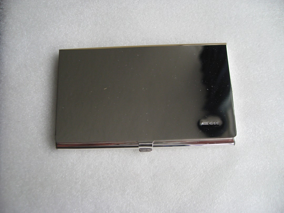 Hallmarked Sterling Silver Cards Case - Etsy