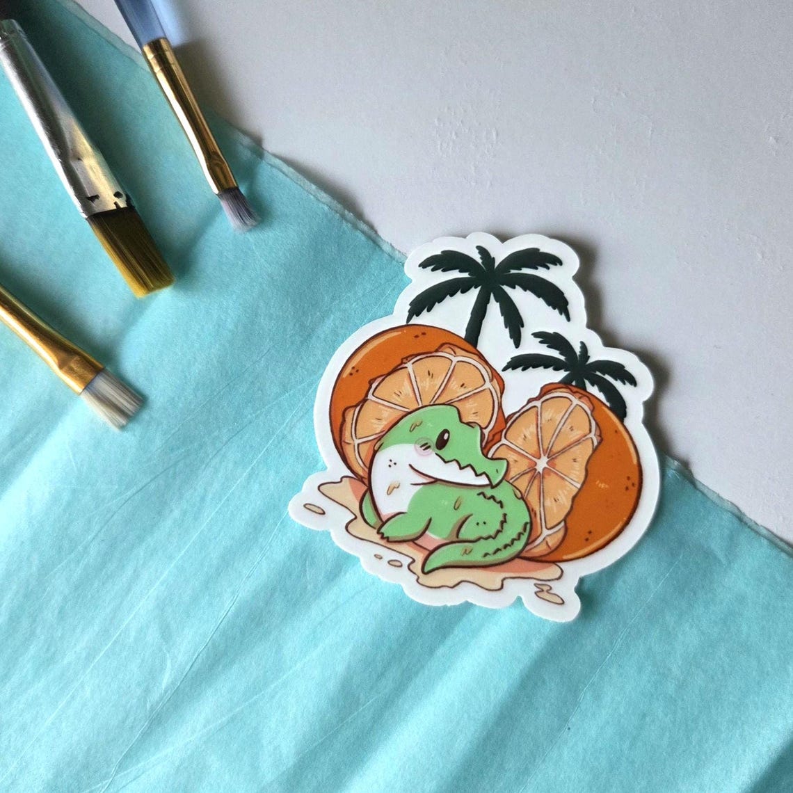 Orange Gator | Vinyl Waterproof Sticker - Etsy