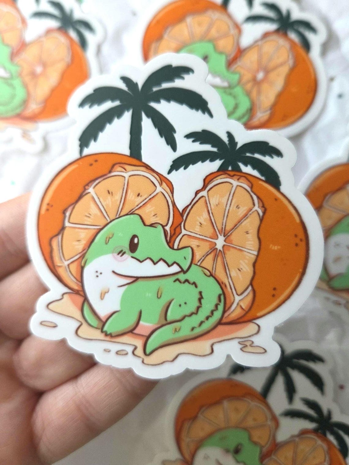 Orange Gator | Vinyl Waterproof Sticker - Etsy