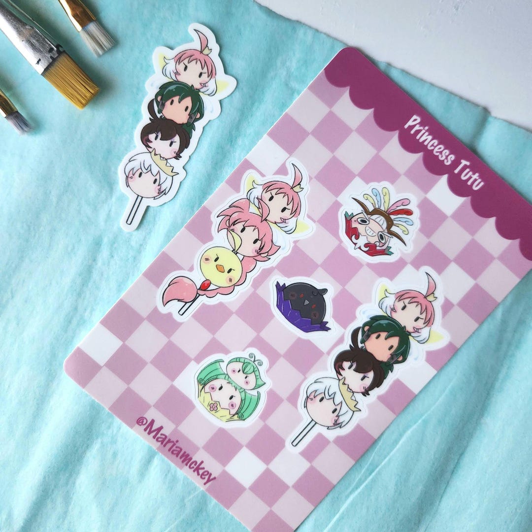Princess Tutu Dango Sticker and Sticker Sheet | Vinyl Waterproof ...