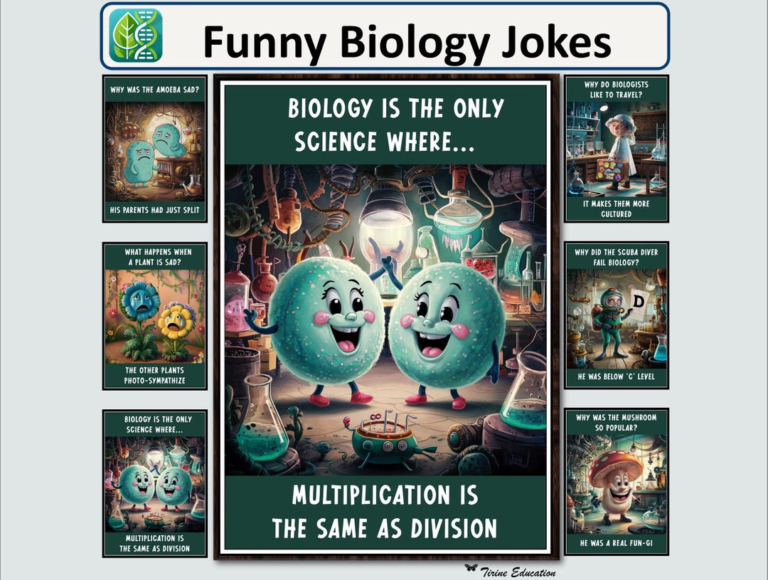 Biology Jokes and Puns, Posters, Biology Classroom, Science Wall Art ...