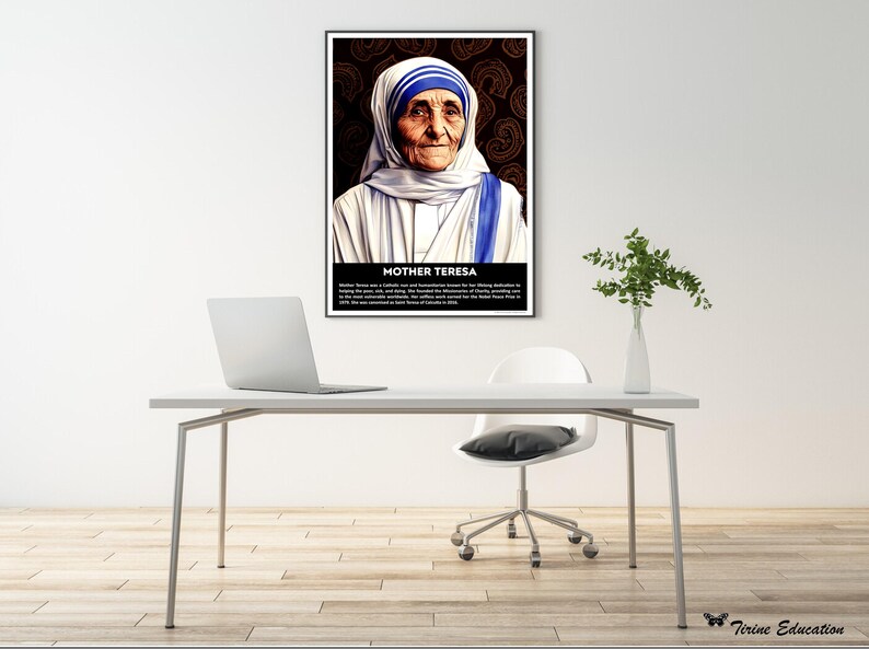 Inspirational Motivational Poster Wall Art – Mother Teresa, Icon of ...