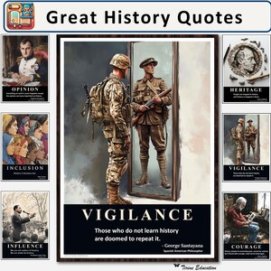 History Quote Classroom Posters – Printable Digital Middle or High ...