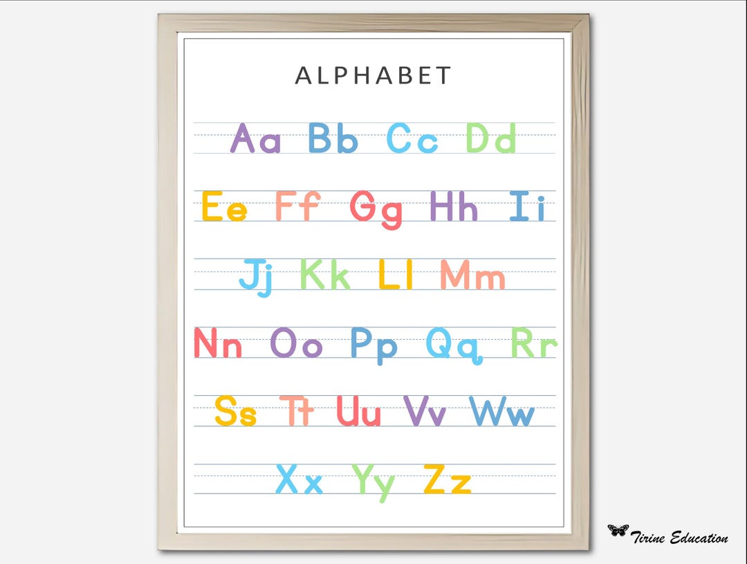 Colorful Rainbow Printing Alphabet : Perfect for Classrooms or Home ...