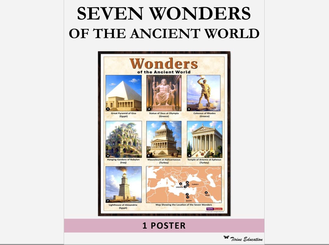 Ancient Wonders of the World Poster: History Classroom Decor (digital ...