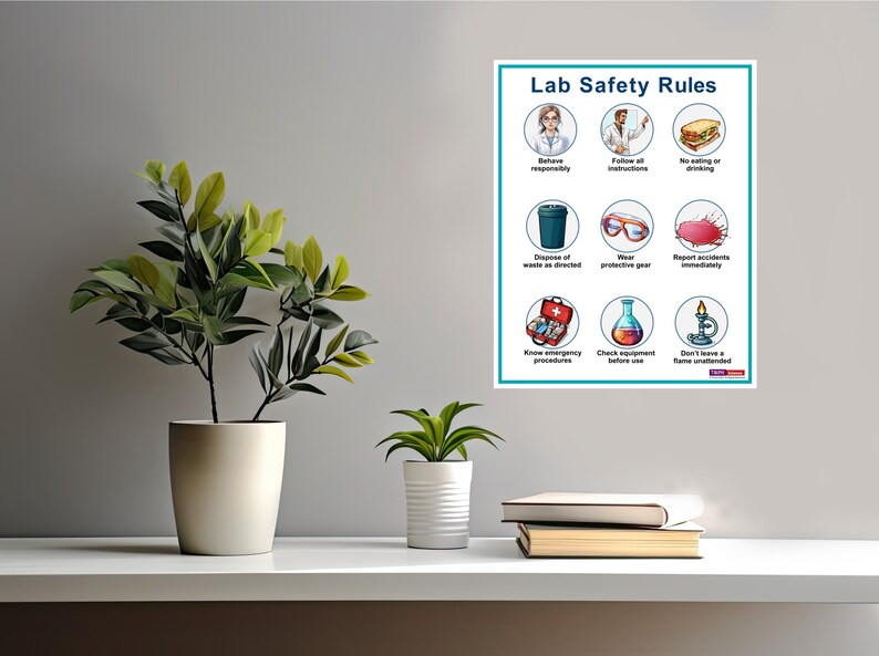 Lab Safety Rules Poster, Chemistry Poster, Educational Science Poster ...