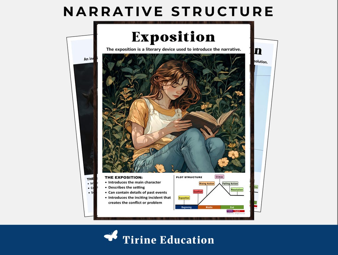 Narrative Structure Classroom Posters, Plot Mountain, Printable Digital ...