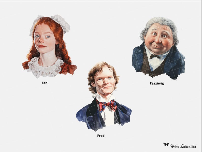 A Christmas Carol Clipart: 12 Main Characters (digital Download) - Etsy