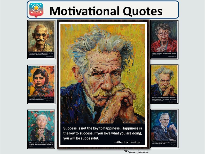 Inspirational Quotes Poster Set • Motivational Classroom Posters ...