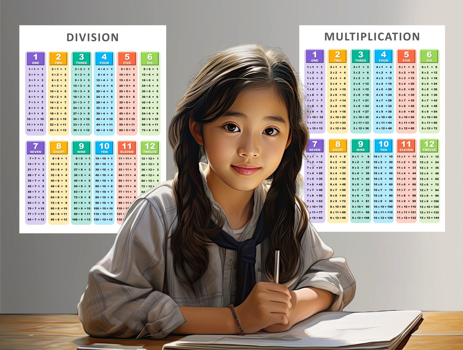 Multiplication Tables Poster, Division Tables Poster, Times Tables ...