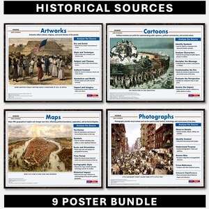 Historical Sources History 9 Poster Set, Educational Posters, Middle ...