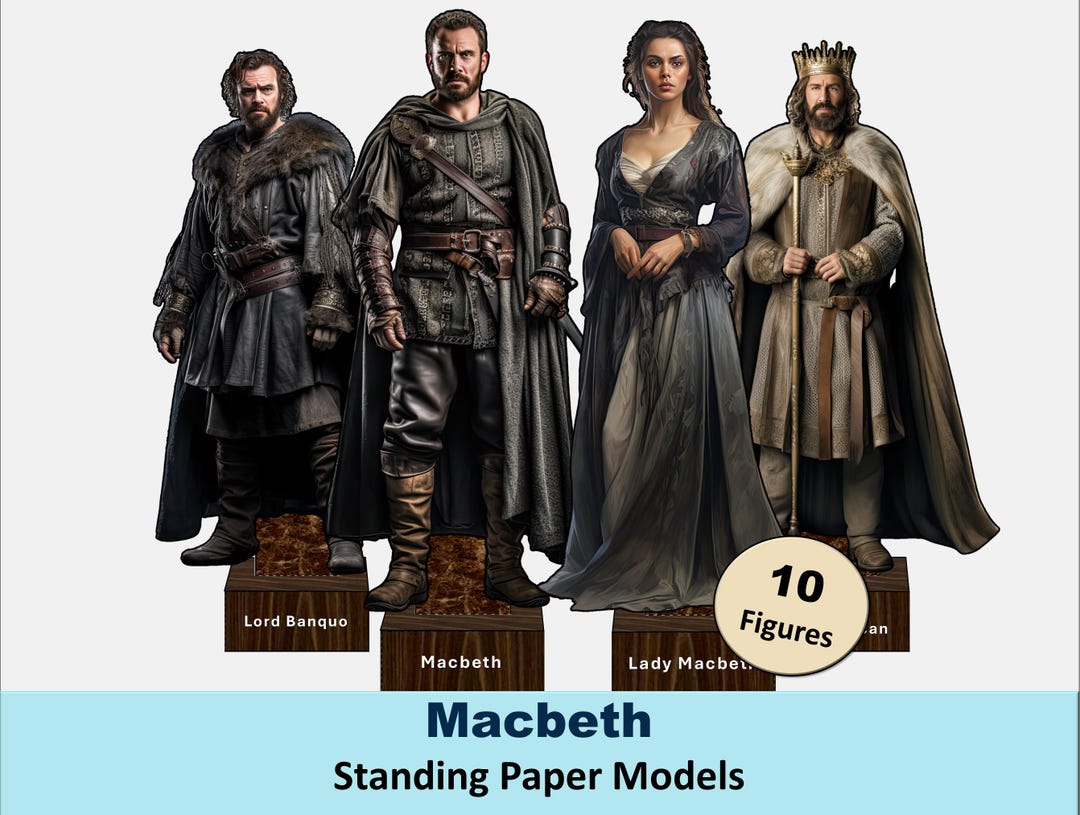 Paper Craft Figures | Macbeth | William Shakespeare | 10 Characters ...