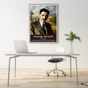 Orwell Print and Animal Farm Poster, Orwell Art, English Literature ...