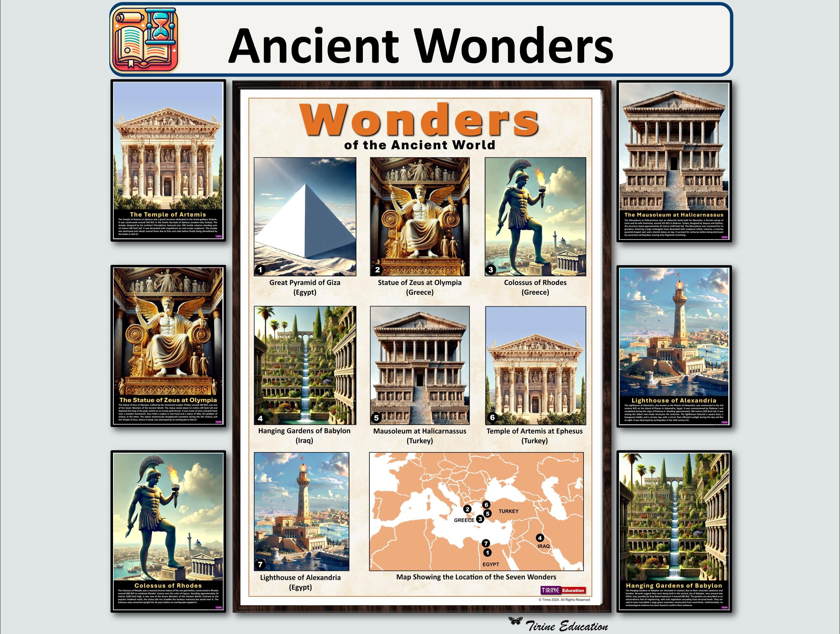 Seven Wonders of the Ancient World Classroom Posters, Social Studies or ...